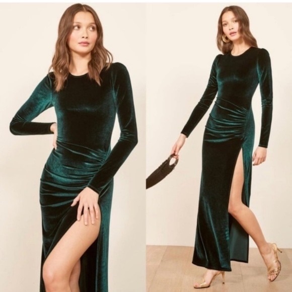 Reformation | Dresses | Reformation Ruby Dress In Emerald | Poshmark